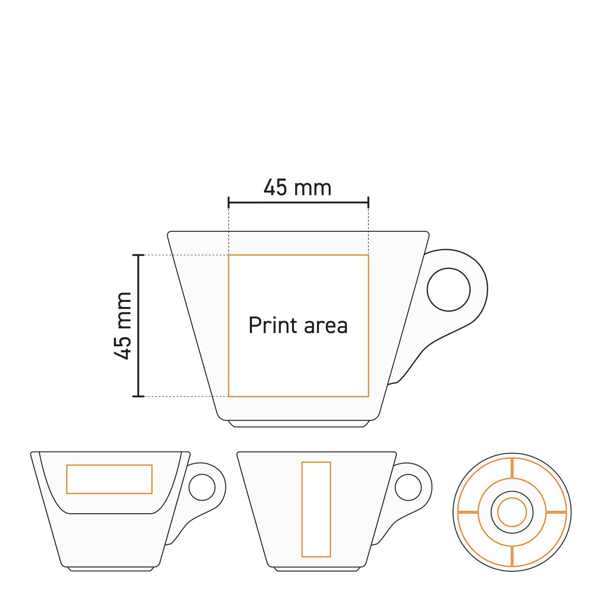 Baristo coffee 16 cl. SET with print - Riké Group INT