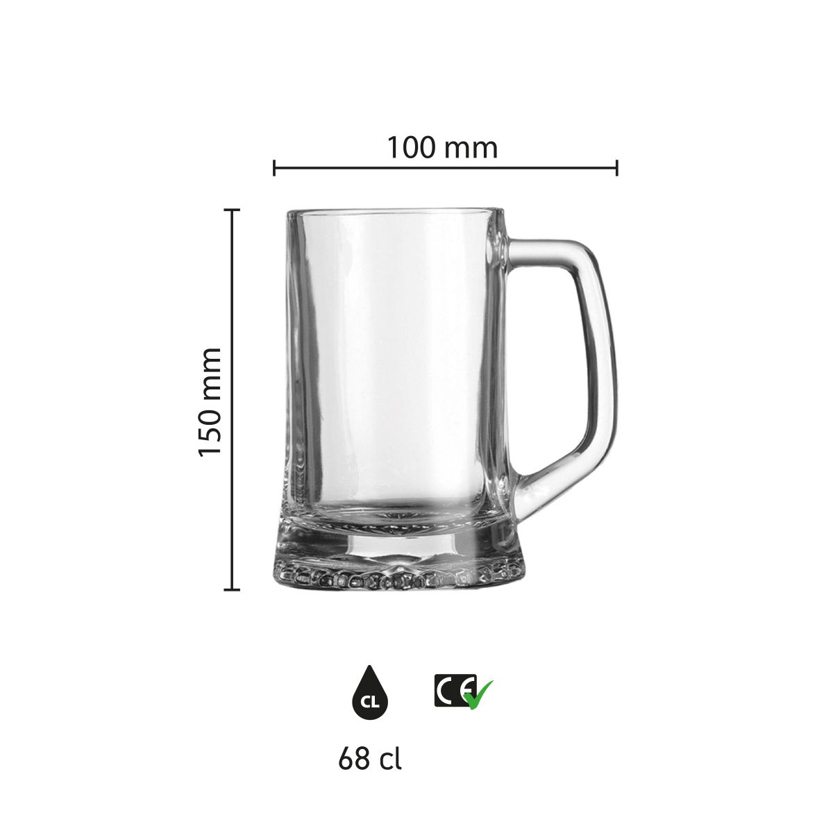 Beer mug Maxim 68 cl. with print - Riké Group INT