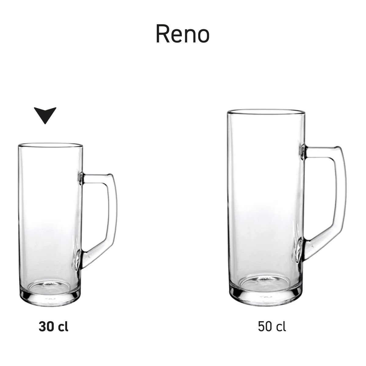 Beer mug Reno 30 cl. tap size with print - Riké Group INT
