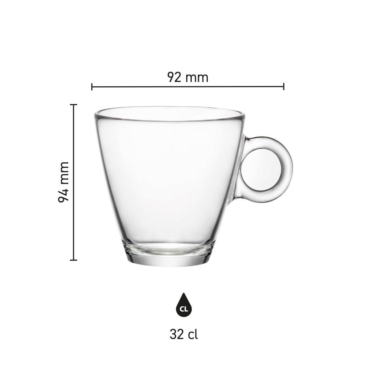 Easy Bar Tea Cup 32 cl. with print - Riké Group INT