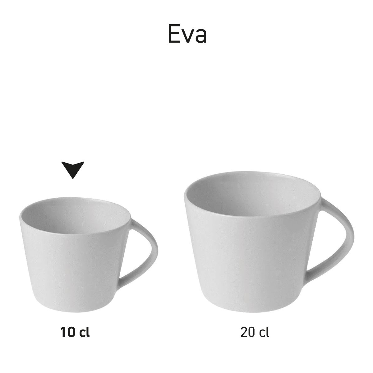 Eva Espresso Cup white 10 cl. with print - Riké Group INT