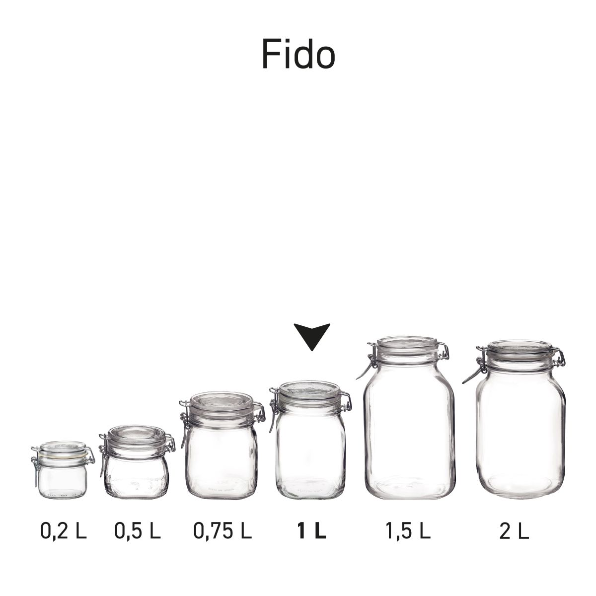 Weck jar Fido 1 litre square with print - Riké Group INT